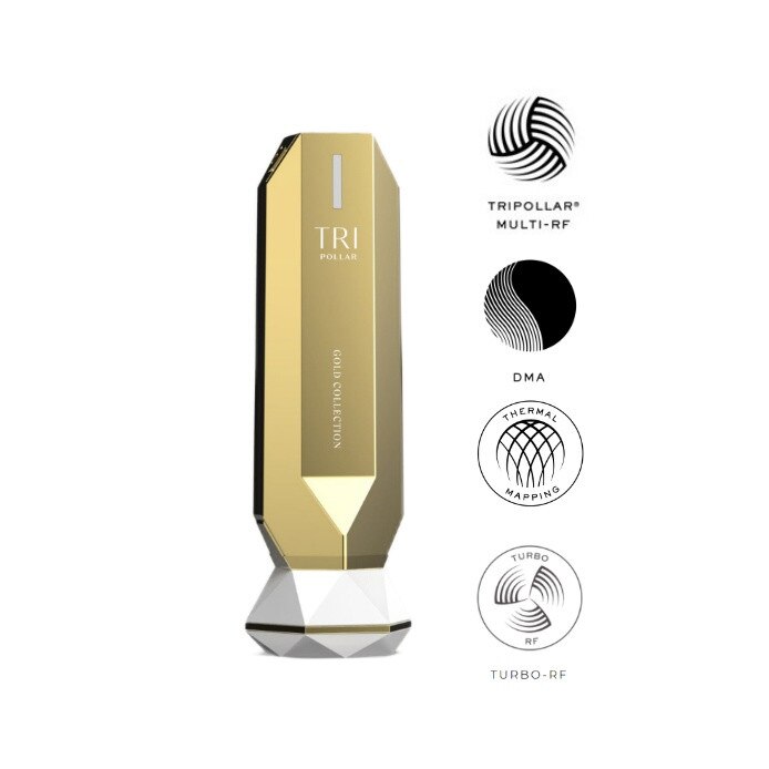 TriPollar STOP Vx GOLD2 MULTI-RF, Turbo RF Radiofrecventa, cu tehnologie DMA, electrozi placati ...