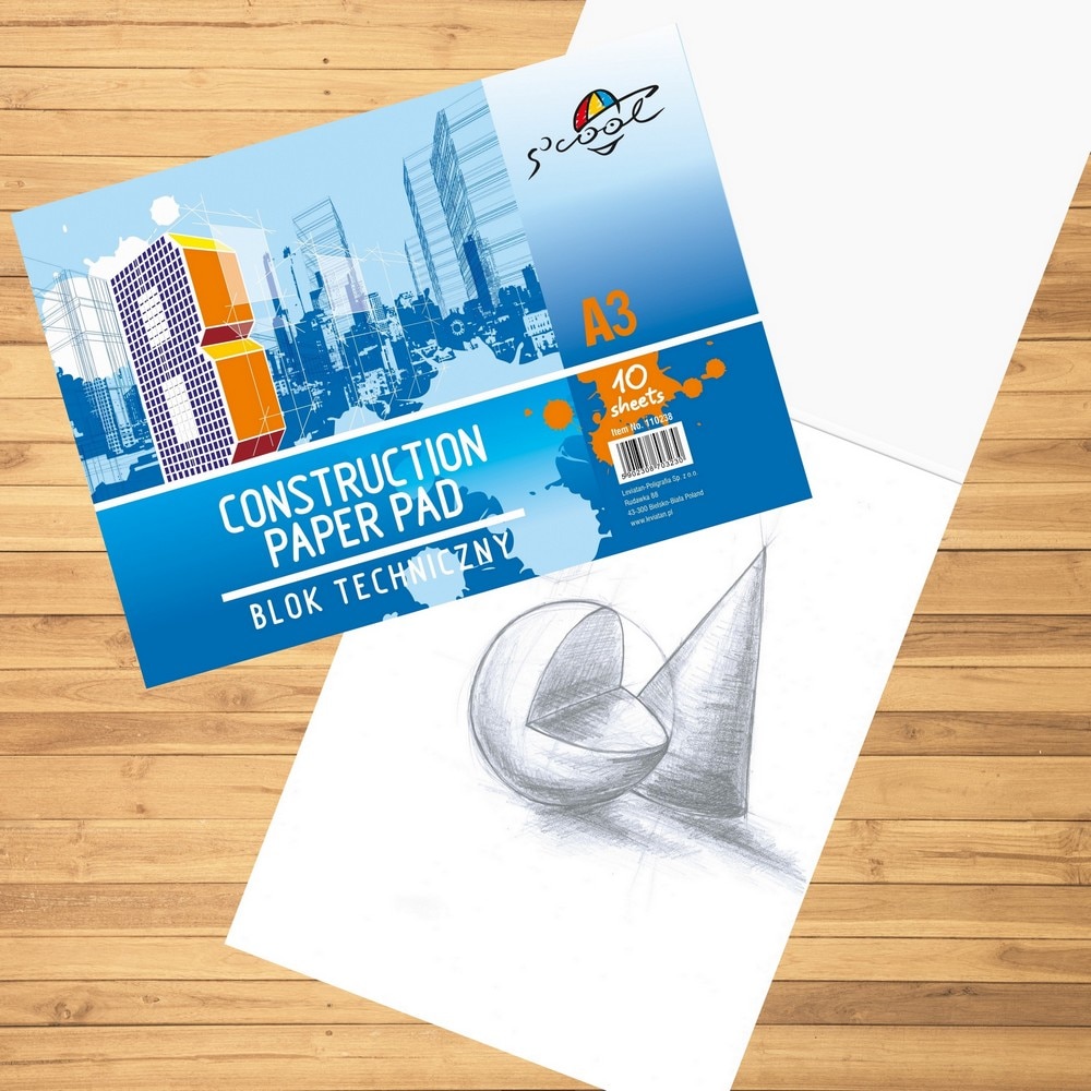 Bloc tehnic de desen A3, S'COOL, 160 g/m², 10 foi, Alb - eMAG.ro