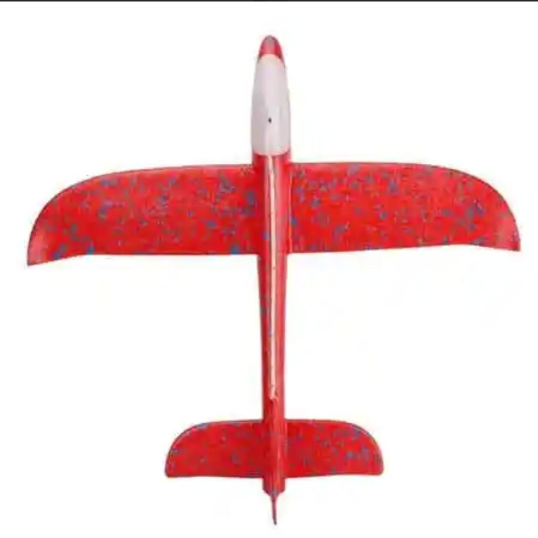 Avion planor din polistiren, cu luminite LED, ROSU 49x47x6 cm - eMAG.ro