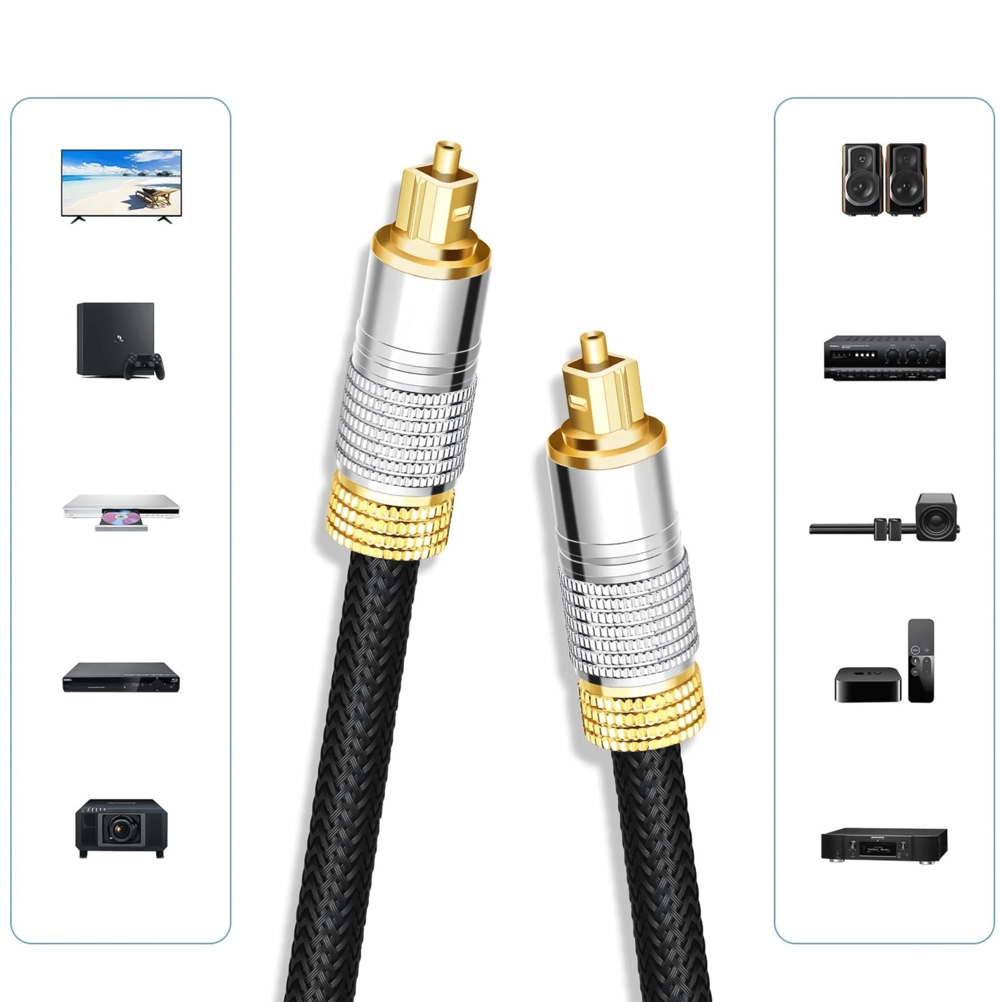 Оптичен аудио кабел Toslink Reagle TT, HQ, SPDIF, 1.8M, Dad-Dad - eMAG.bg