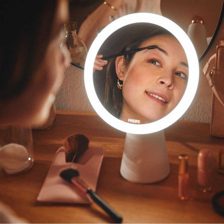 Led настолно огледало Philips MIRROR, 4.5W, Димируемо, 80lm, 5V, USB ...