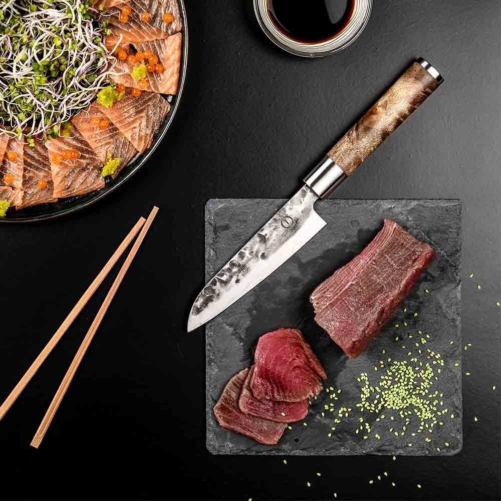 Cutit de bucatar Style de Vie Forged, Otel forjat, Argintiu/Maro - eMAG.ro