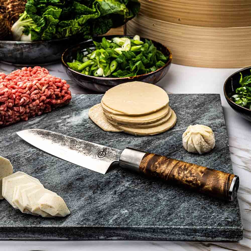 Cutit de bucatar Style de Vie Forged, Otel forjat, Argintiu/Maro - eMAG.ro