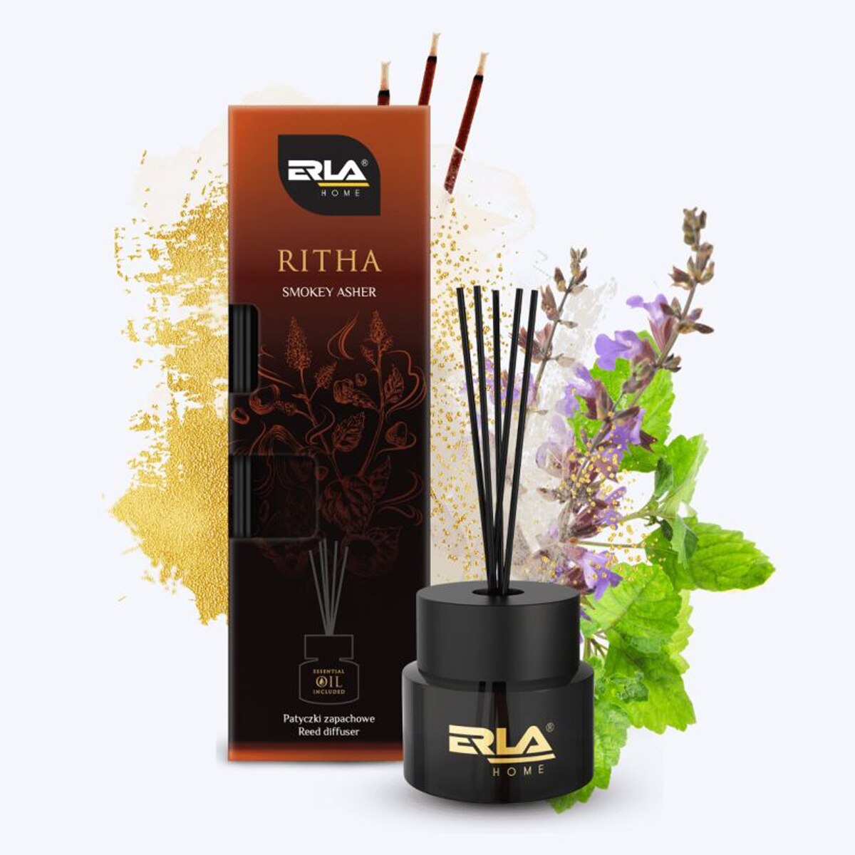 Erla Ritha Smokey Asher Pálcás illatosító, 100 ml - eMAG.hu