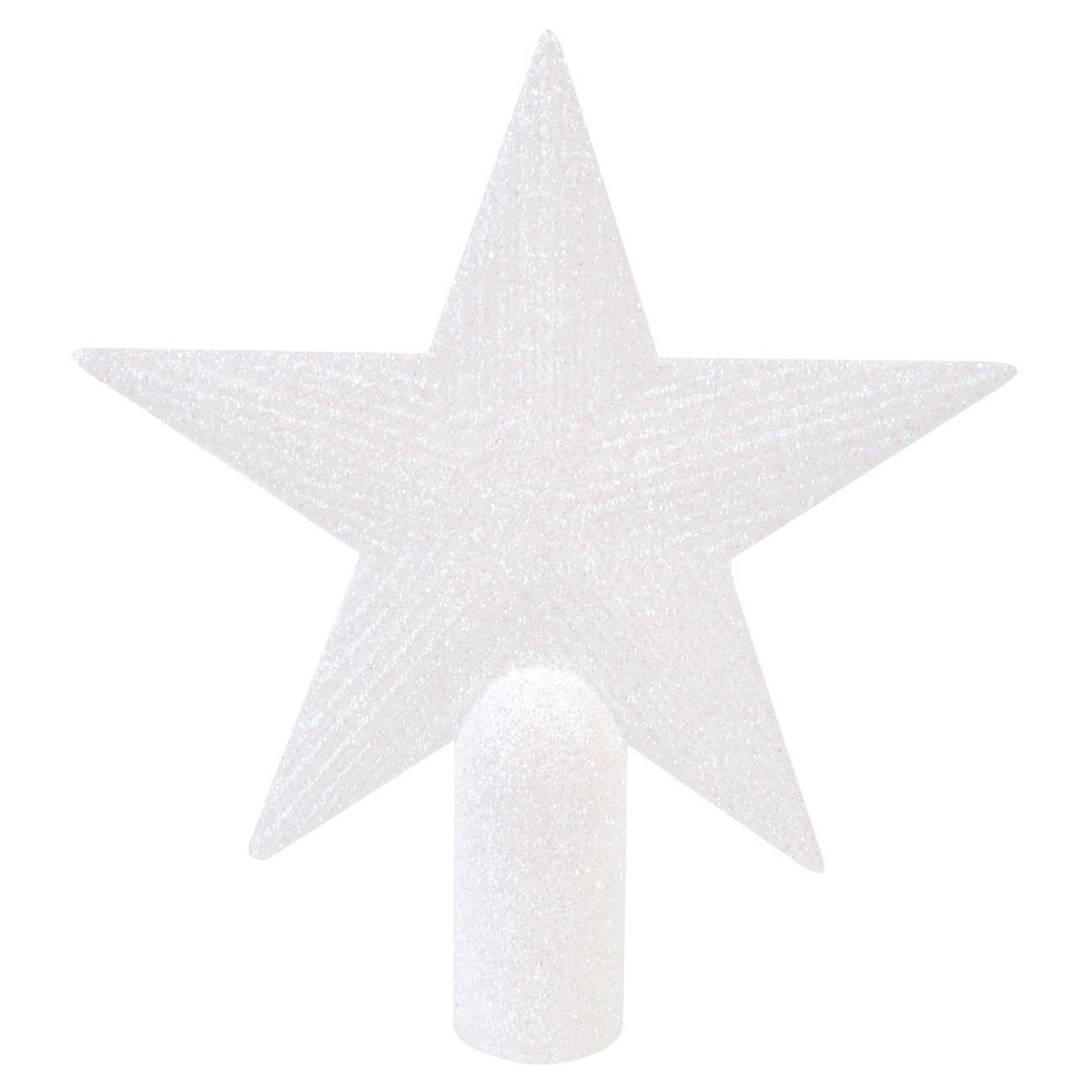 Stea decorativa alba pentru bradul de Craciun, 15 cm - eMAG.ro