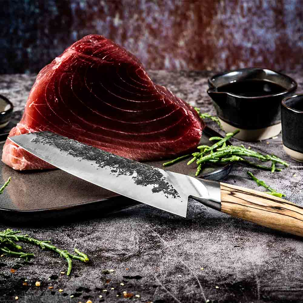 Cutit de bucatar Style de Vie Forged, Otel forjat, Argintiu/Maro - eMAG.ro