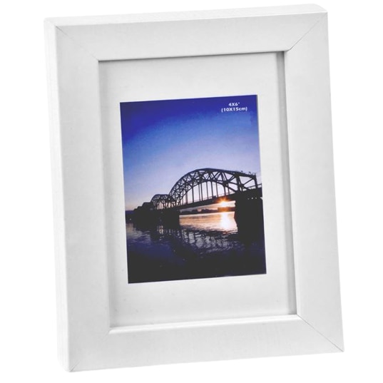 Rama foto decorativa din MDF, Herum®, pentru perete, Alb, 17.5 x 12.5 ...