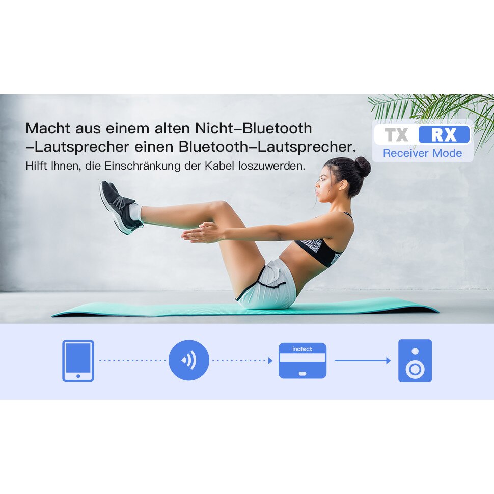 Bluetooth 5.0 аудио адаптер aptX HD/aptX LL Bluetooth предавател ...