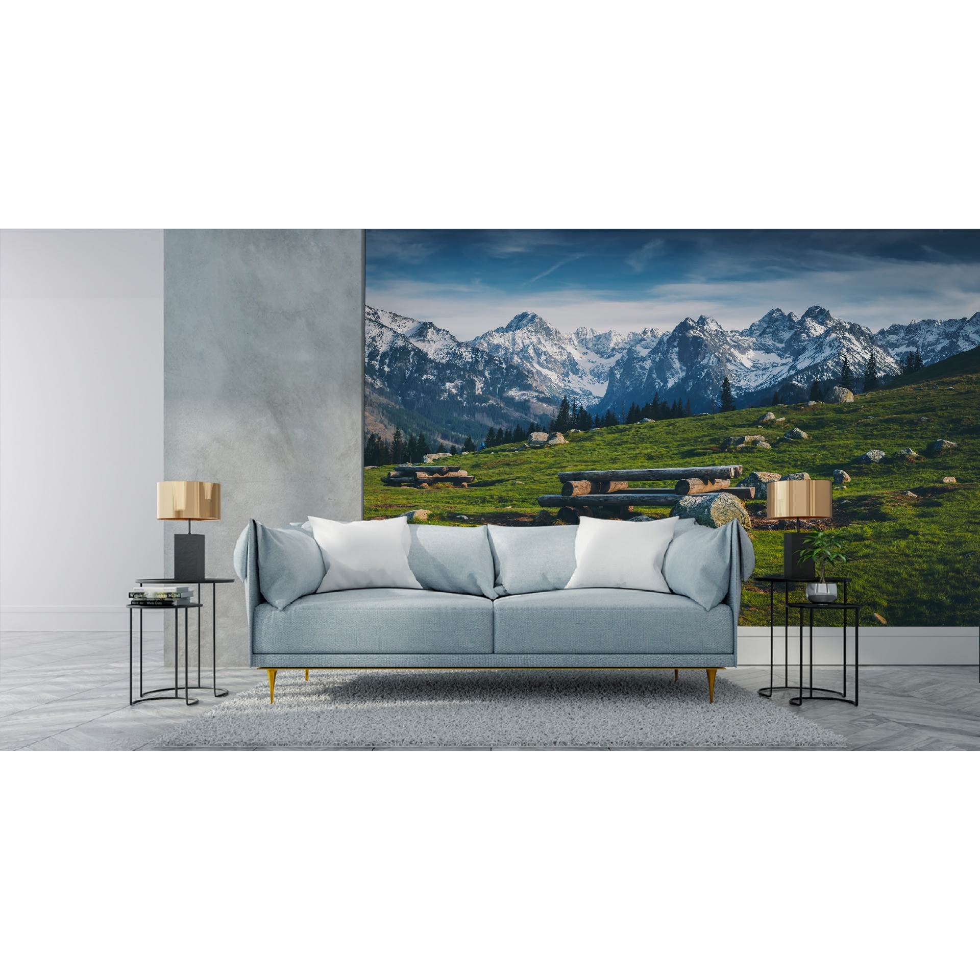 Fototapet Peisaj Muntii Tatra Poiana Cer 3D 180 x 120 cm Vlies, Modern ...