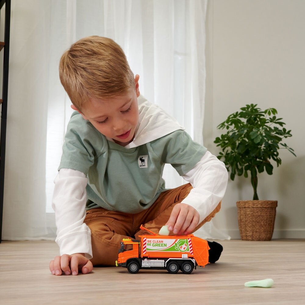 Masina de gunoi Majorette Volvo Garbge Collector cu tomberon - eMAG.ro