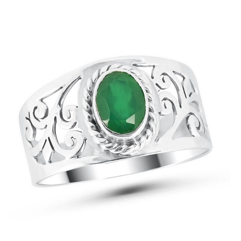 Inel argint lat Legendele Primaverii onix verde - eMAG.ro