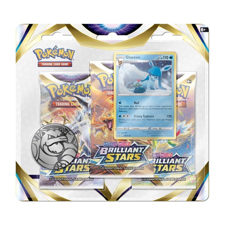 Комплект 31 карти Pokemon TCG: Sword & Shield Brilliant Stars - 3 Pack ...