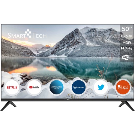 Televizor LED Smart Tech 50S10UV2, 126 cm, Smart, 4K Ultra HD, Clasa F ...