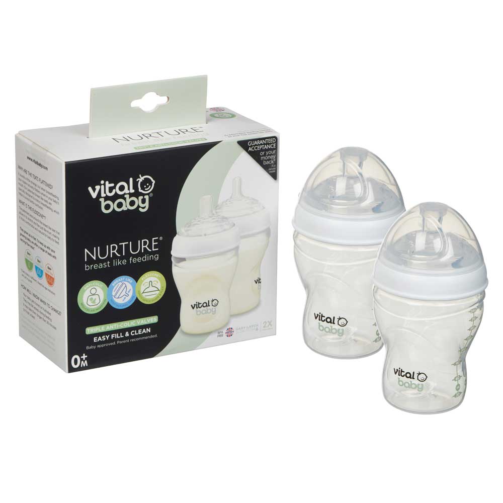 Biberon anti-colici, Vital Baby, 240 ml - eMAG.ro