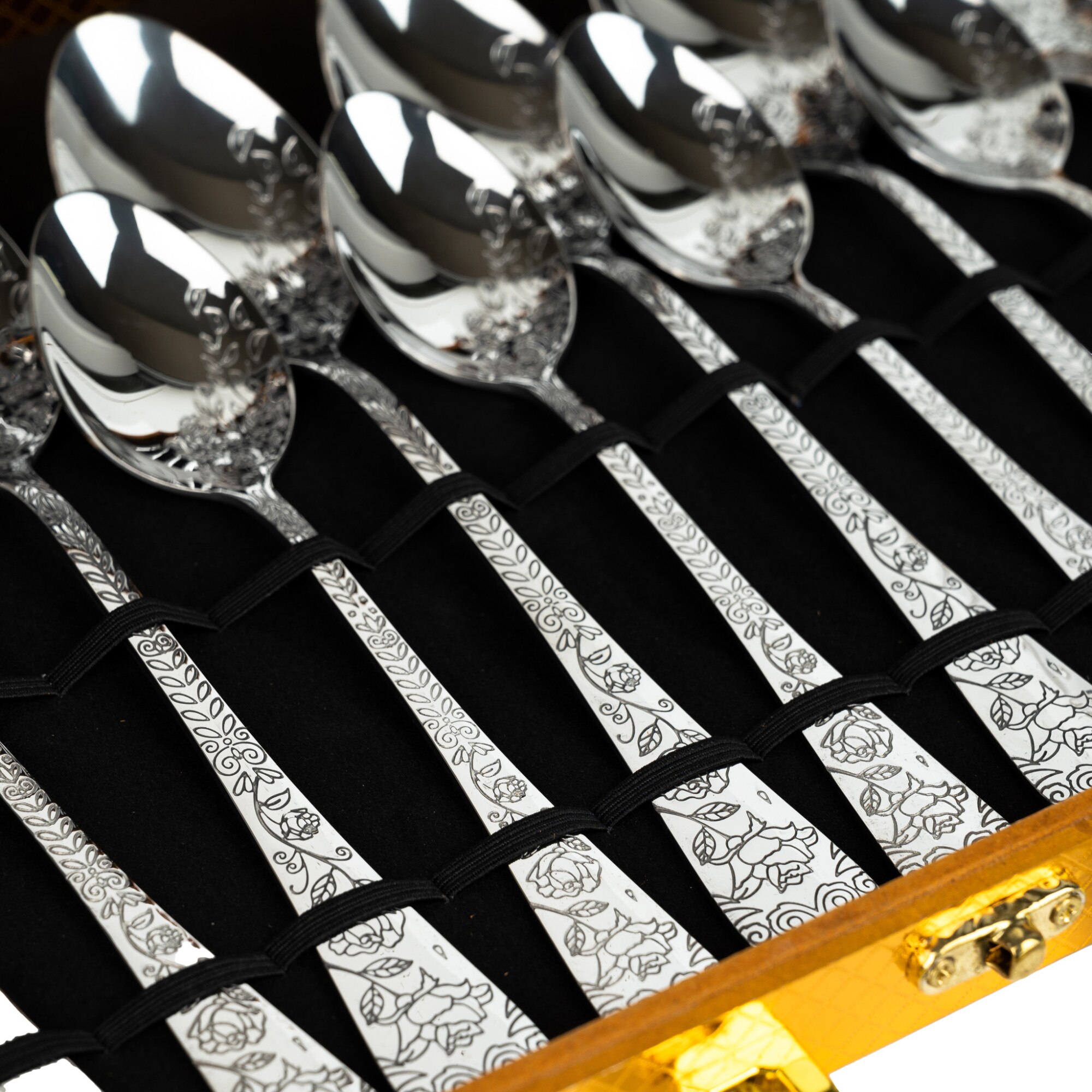 Set tacamuri din inox 24 piese, pentru 6 persoane, TRENDY’S, luxury ...