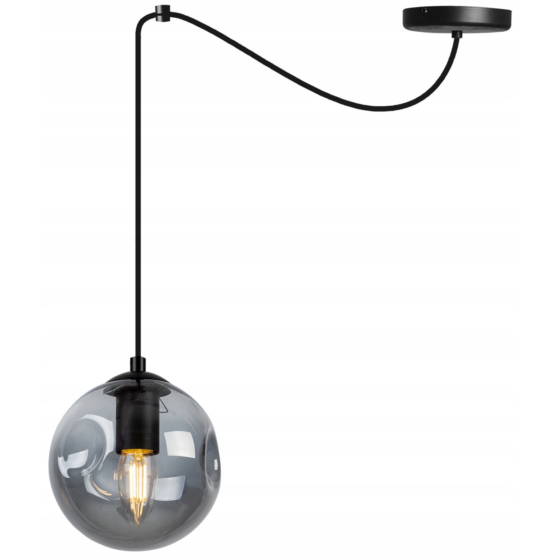 Lustra stil spider, reglabile, Sticla, Negru, 200cm, SPIDER MONAKO 2385 ...