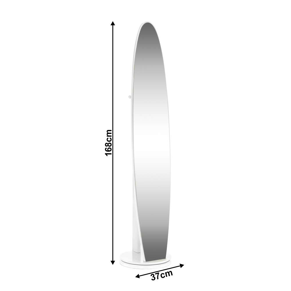Oglinda podea rama mdf alb Taran 37x168 cm - eMAG.ro