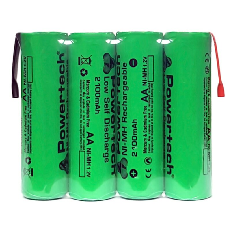 Set 4 baterii reincarcabile, PowerTech, 2100 mAh, AA HR6, 4.8V - eMAG.ro