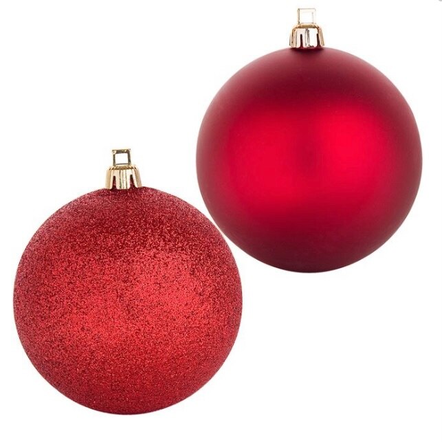 Set 20 globulete pentru bradul de Craciun, rosu, 3 cm - eMAG.ro