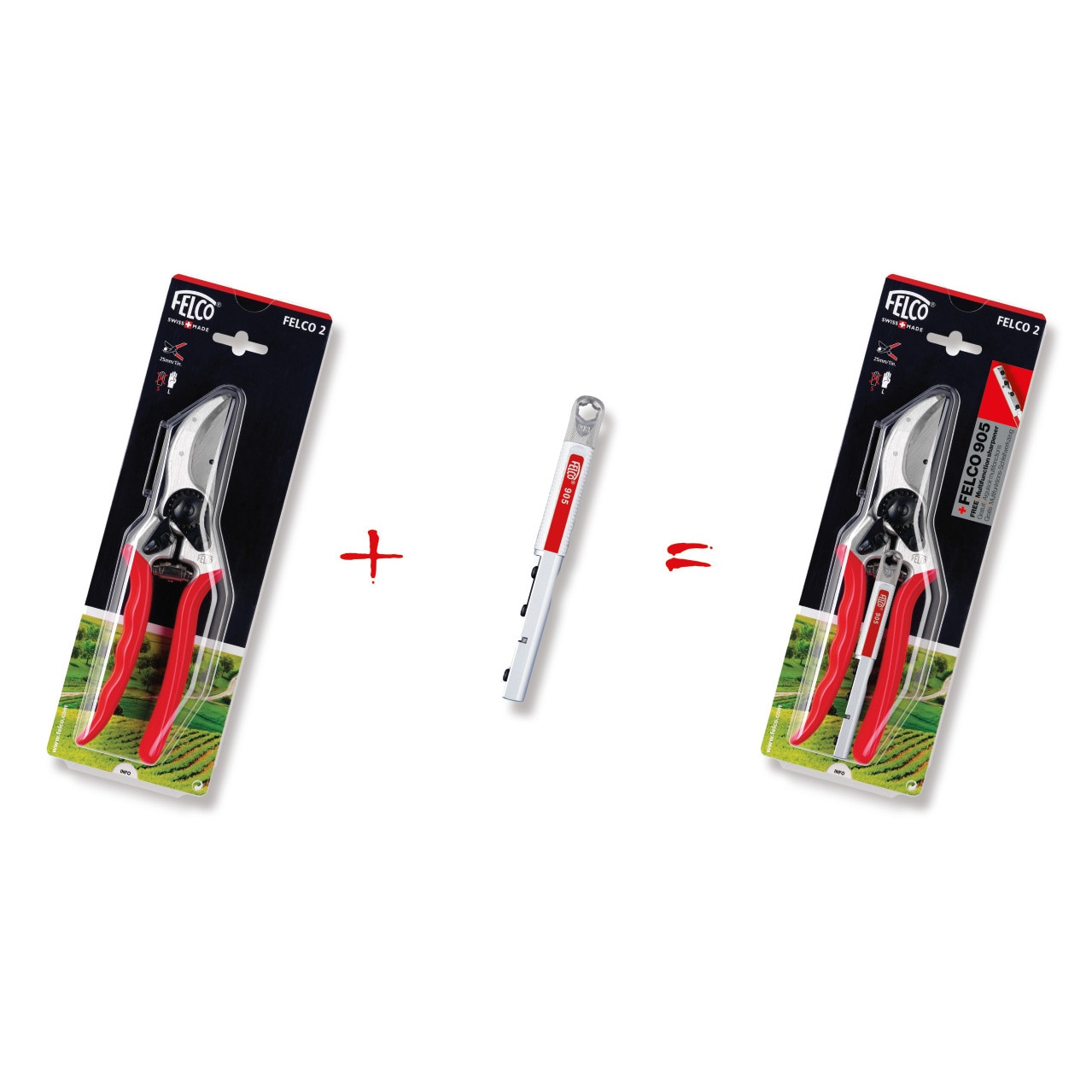 Set format din foarfeca profesionala pentru pomi si vie, FELCO 2 si ...
