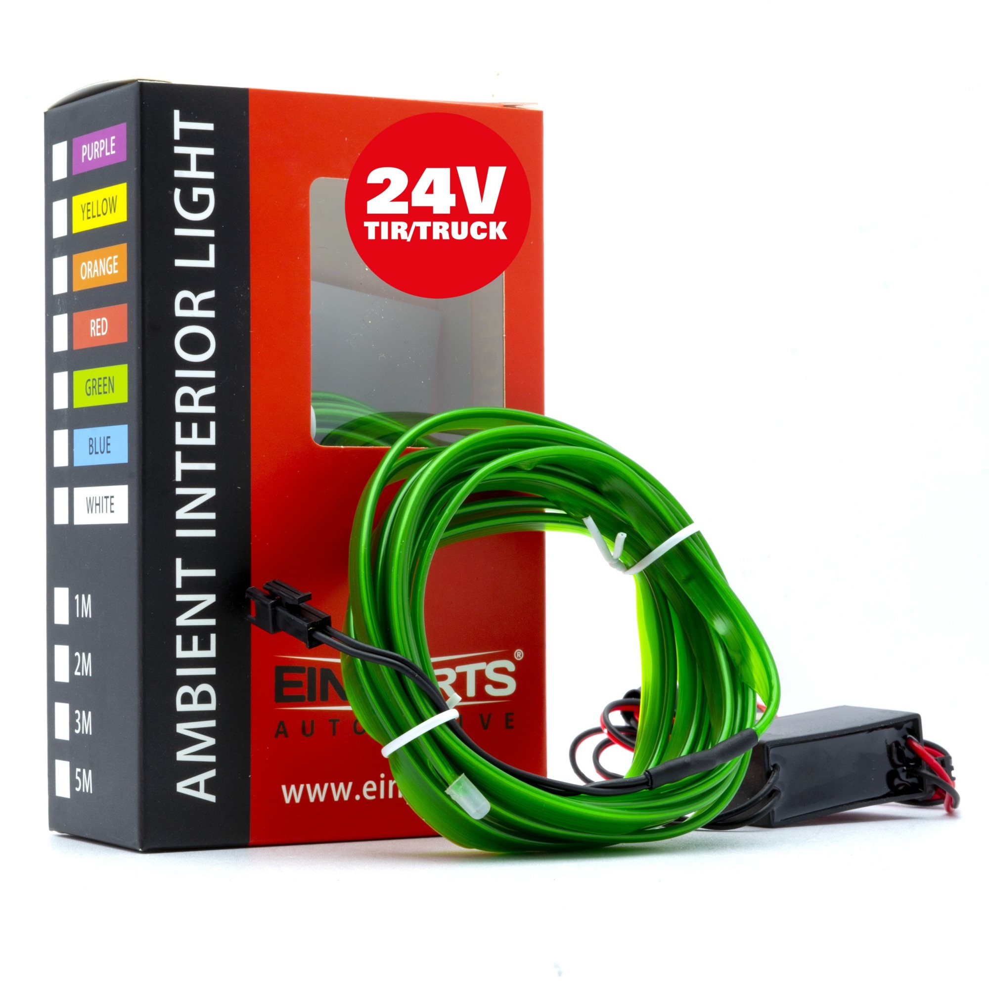 Banda LED auto, EinParts Automotive, 24V, 3 m, Verde - eMAG.ro