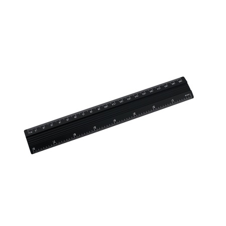 Rigla din aluminiu, D.Rect, 20cm, Negru - eMAG.ro