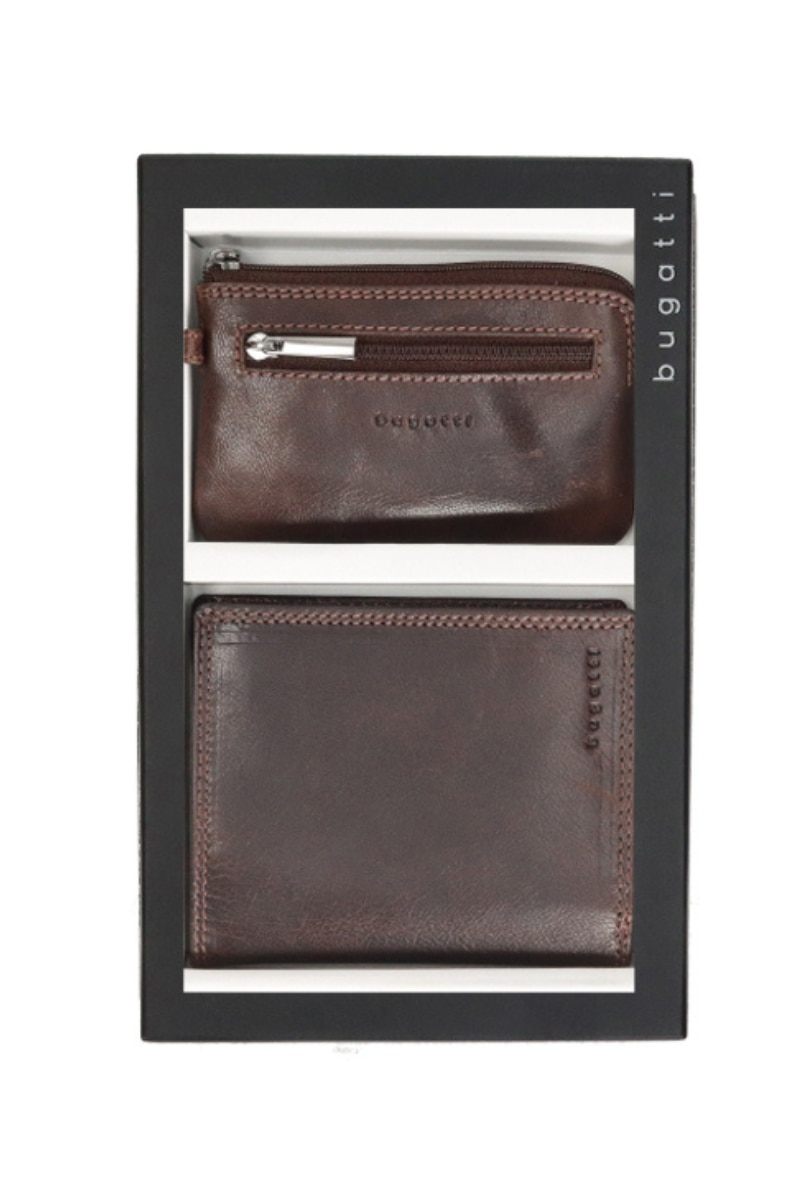 Set portofel si portchei barbati, Bugatti, securizate RFID, 493752 ...