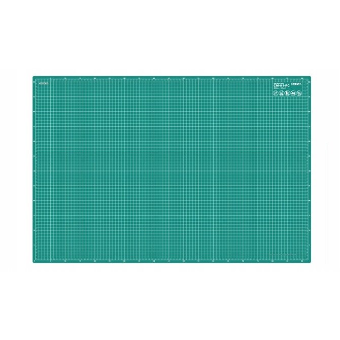 Plansa de taiere cu marcaj, Olfa, CM-A1-RC, 2 fete, 940 x 630 mm, Verde - eMAG.ro