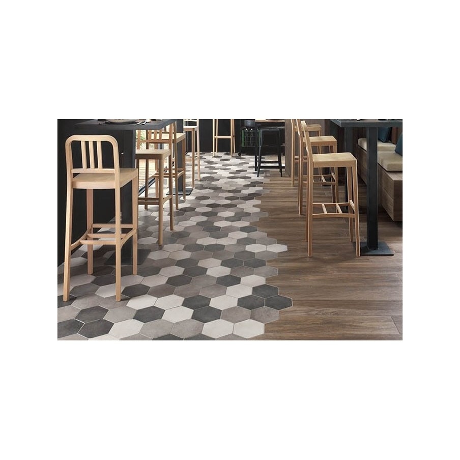 Gresie hexagonala Hexatile gris mate Equipe 0,71mp/cutie - eMAG.ro