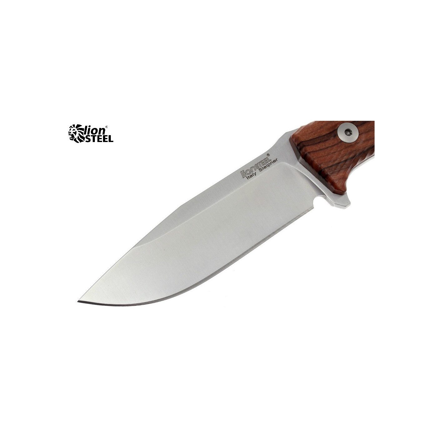 Cutit LionSteel M5, maner lemn de mahon Santos, lama Bohler Sleipner ...
