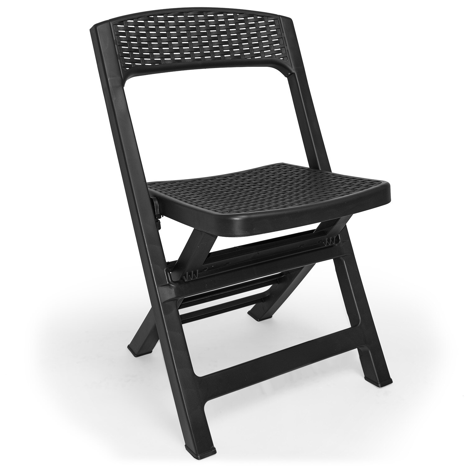 Set 2 scaune + masa, Frankystar, Polipropilena, Scaune pliabile, Negru ...