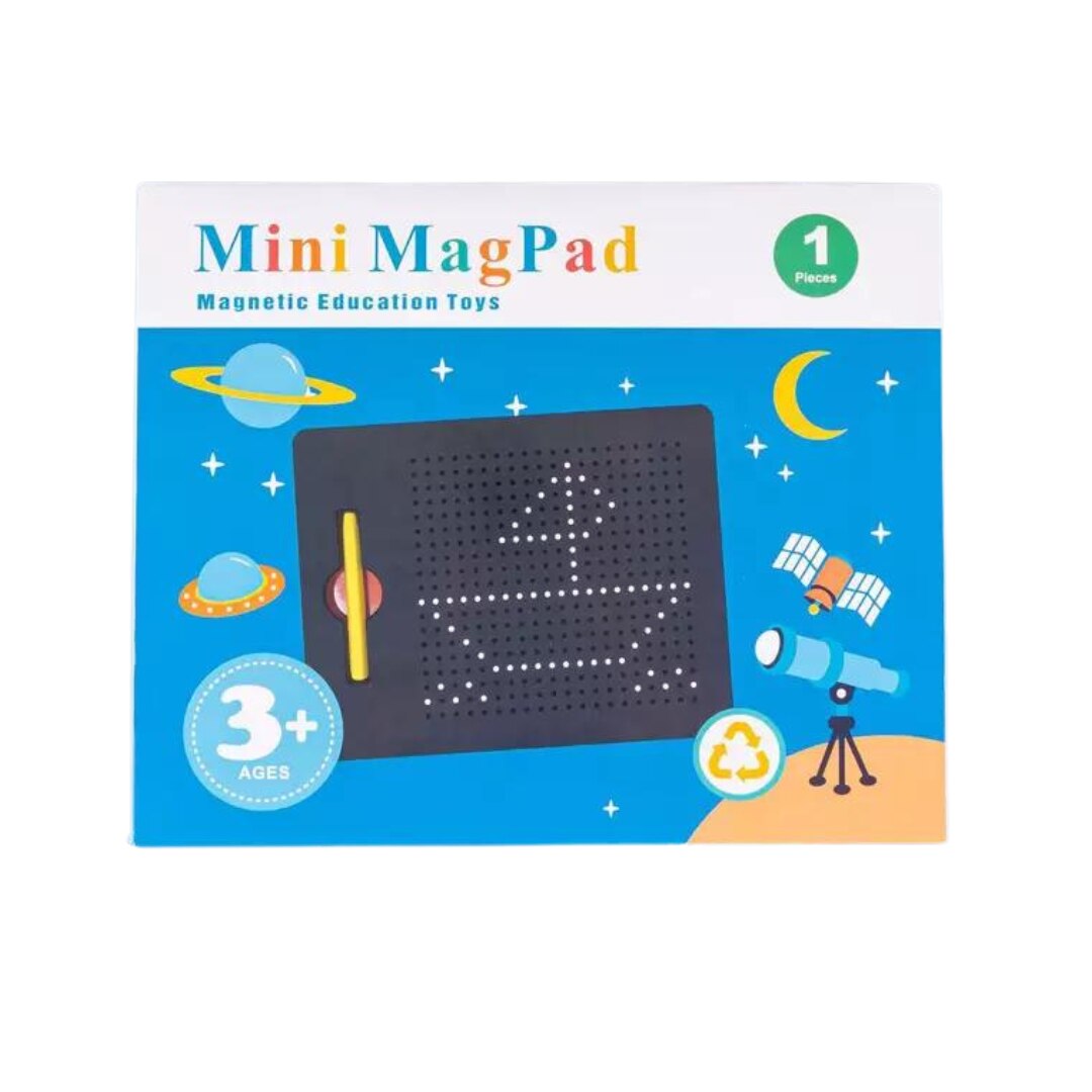 Tabla magnetica pentru desen, MiniMagPad, Cu magneti, neagra - eMAG.ro