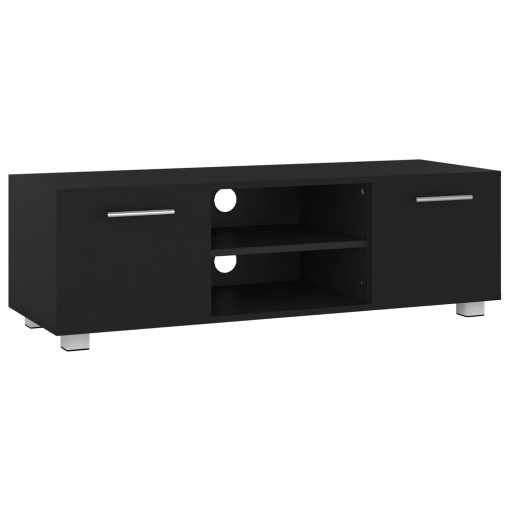 Comoda TV, negru,110x40x35 cm, Practic si Decorativ, lemn prelucrat ...