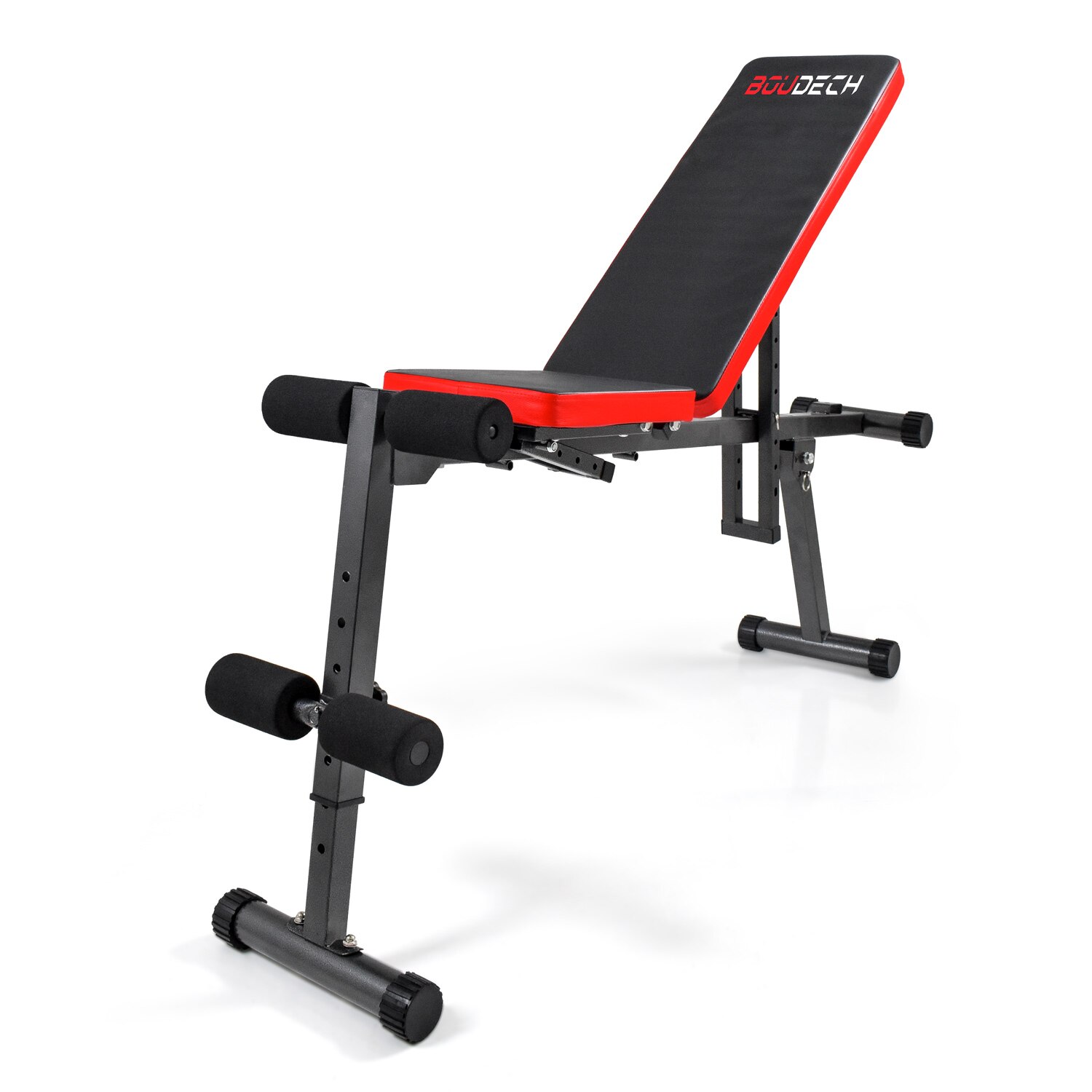 Banca fitness multifunctionala, Boudech, 140x30x120cm, Negru - eMAG.ro