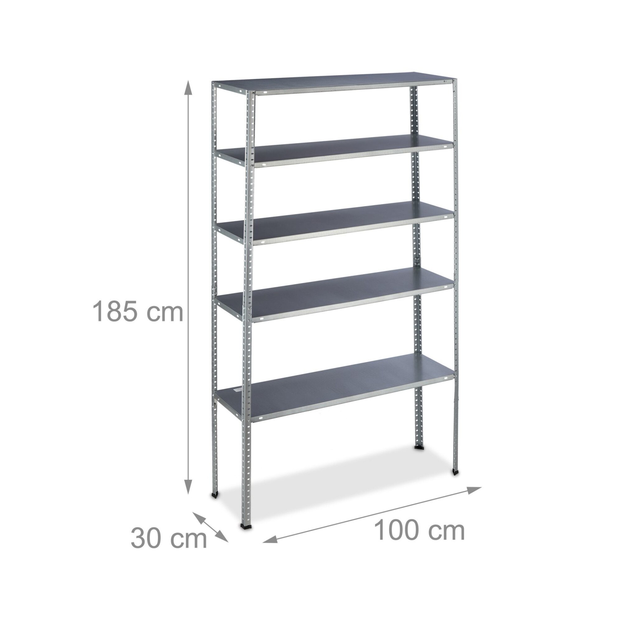 Raft metalic cu 5 polite, dimensiuni 185 x 100 x 30 cm, capacitate ...