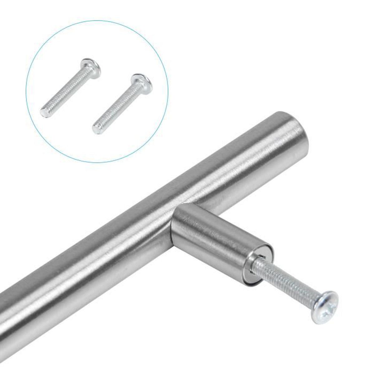 Set 10 manere dulapuri, Yatovur, Inox, 128 mm, Argintiu - eMAG.ro
