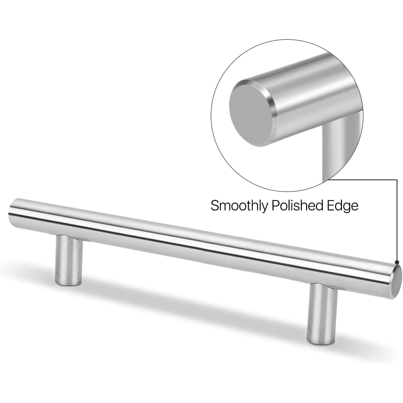 Set 10 manere dulapuri, Yatovur, Inox, 128 mm, Argintiu - eMAG.ro