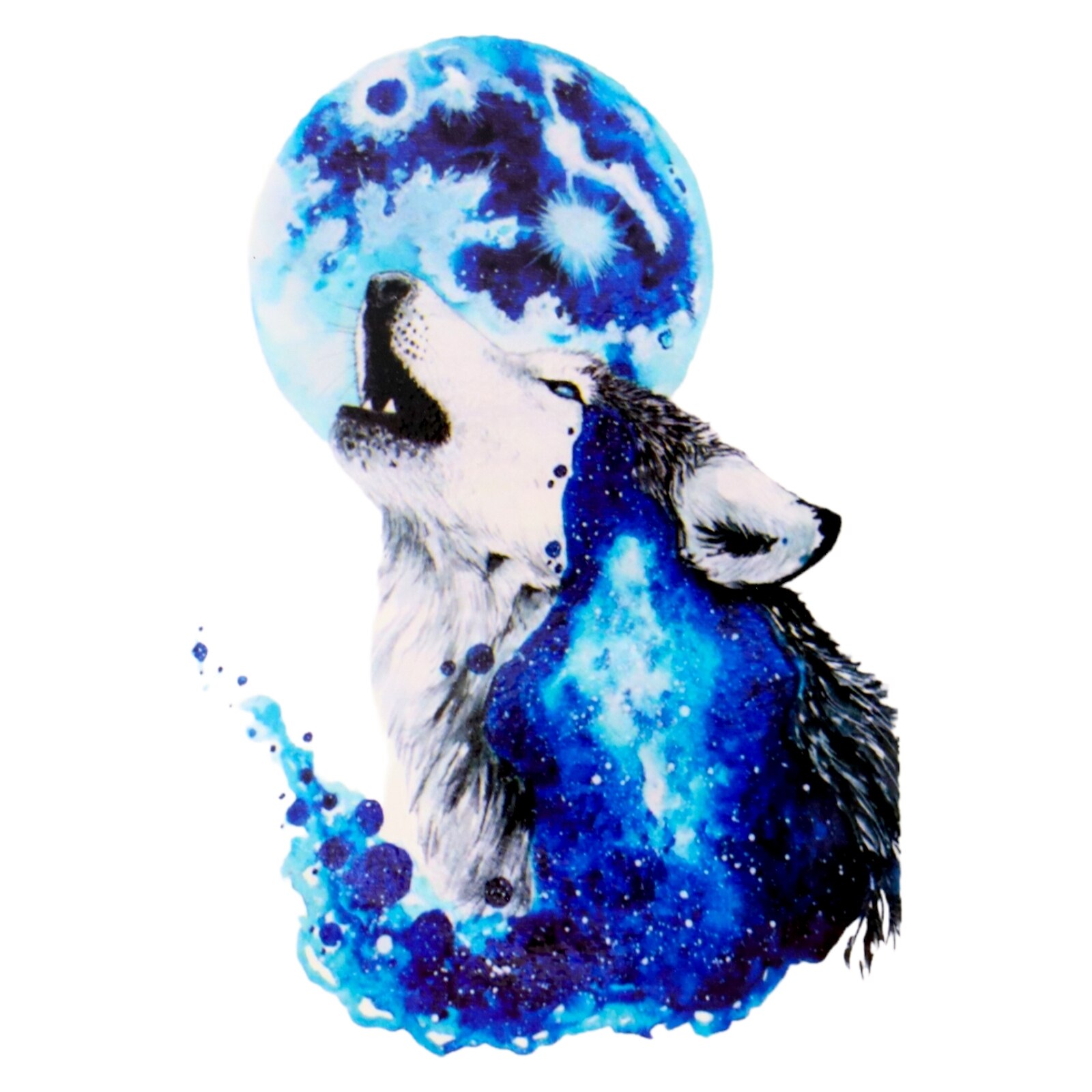 Ideiglenes tetoválás, Farkas, WS073, 9,5 x 13 cm, Többszínű - eMAG.hu