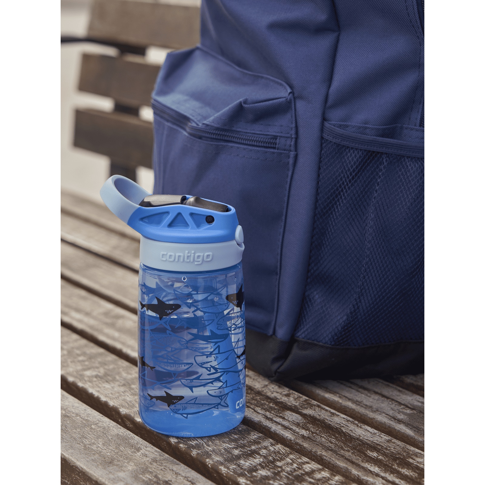 Sticla apa copii Contigo Easy Clean, Plastic, 420ml, Albastru - eMAG.ro