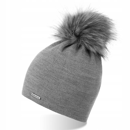 Caciula de iarna dama, Brodrene, Acril, 55-58 cm, Gri - eMAG.ro