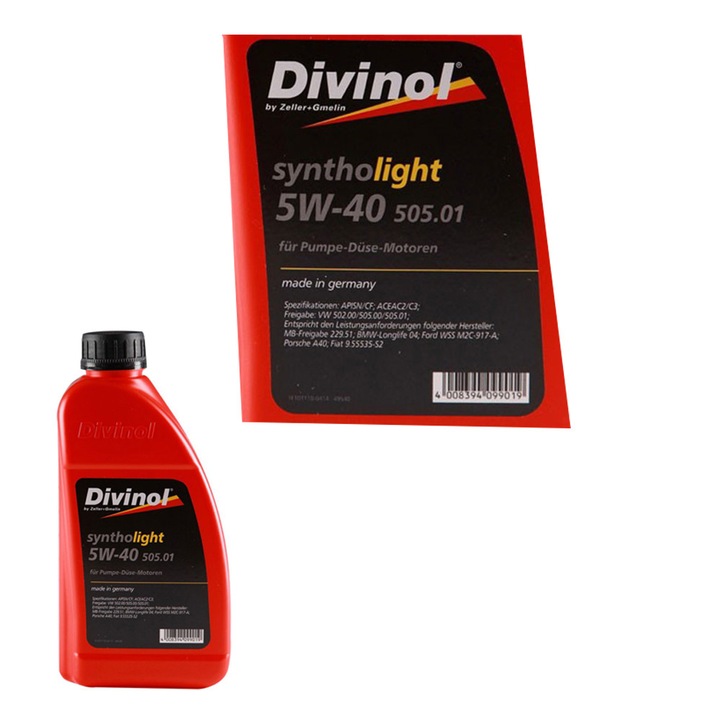 Ulei motor 505.01 SAE 5W-40 - DIVINOL SYNTHOLIGHT 1 LITRU - eMAG.ro