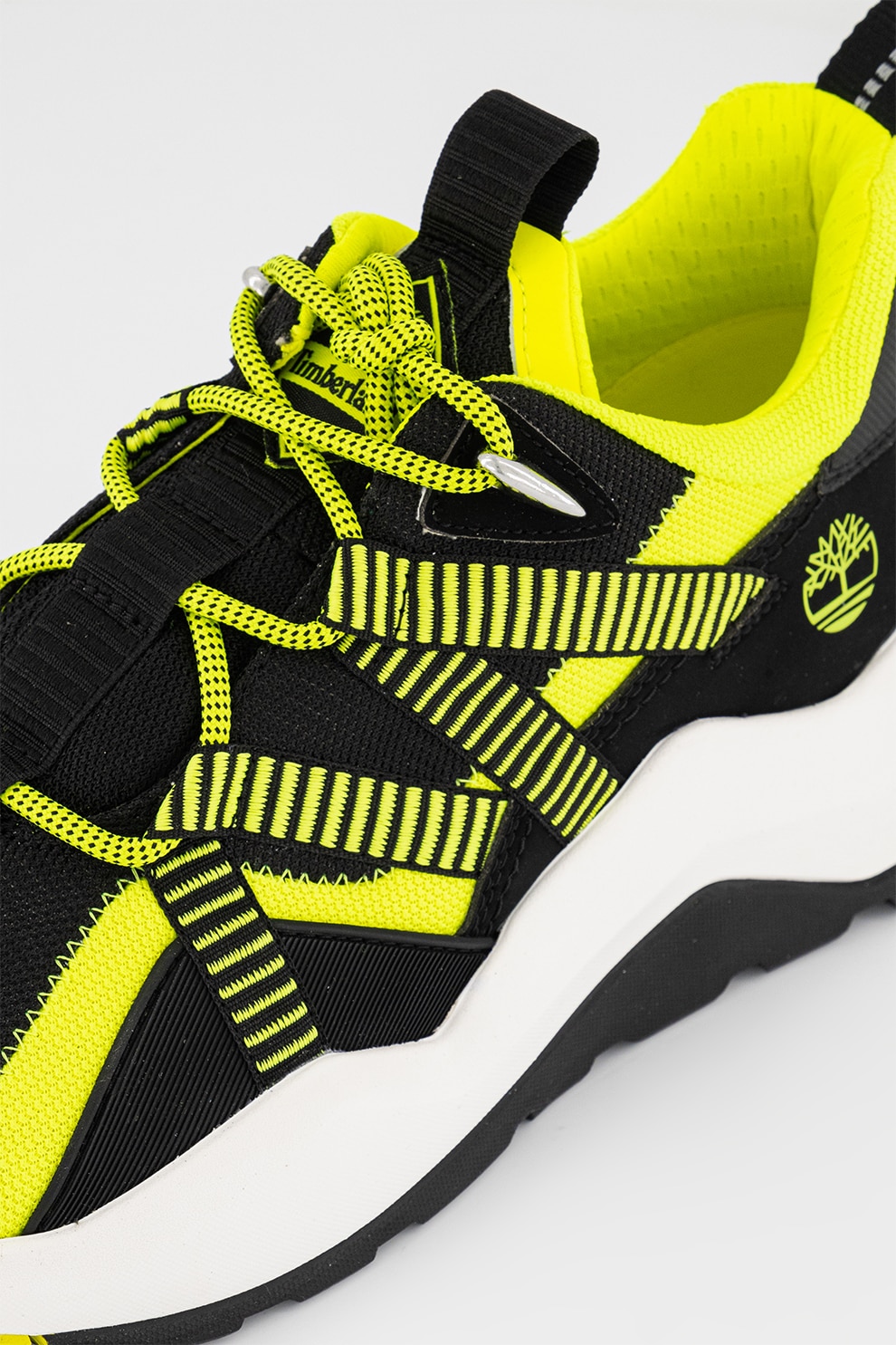 Timberland, Pantofi sport low-cut cu model colorblock, Verde neon ...