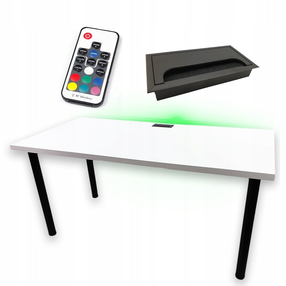 Birou gaming "TOP" Model 2, banda LED cu telecomanda, picioare ...