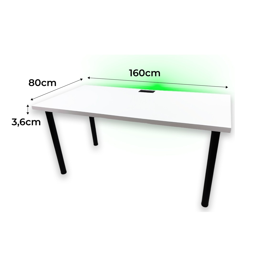 Birou gaming "TOP" Model 2, banda LED cu telecomanda, picioare ...