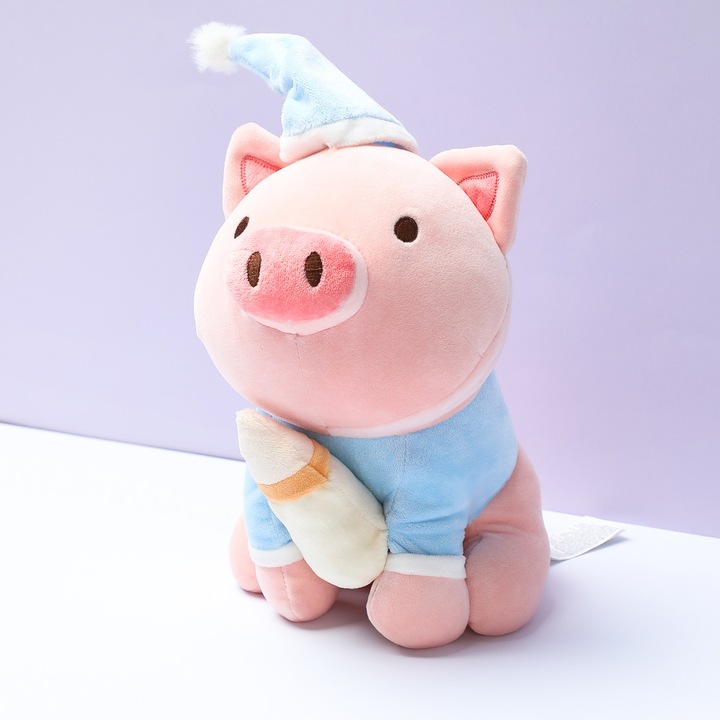 Jucarie de plus Porcusor cu biberon MINISO - eMAG.ro