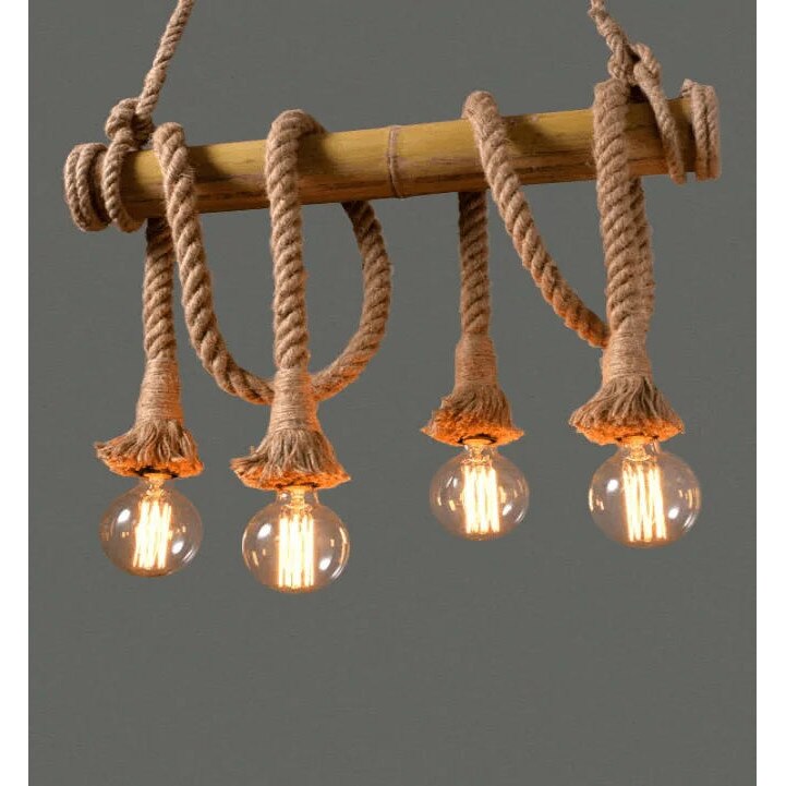 Pendul Rustic RFAN, Model 8395-4P, 4 X E27, Inaltime Reglabila - eMAG.ro