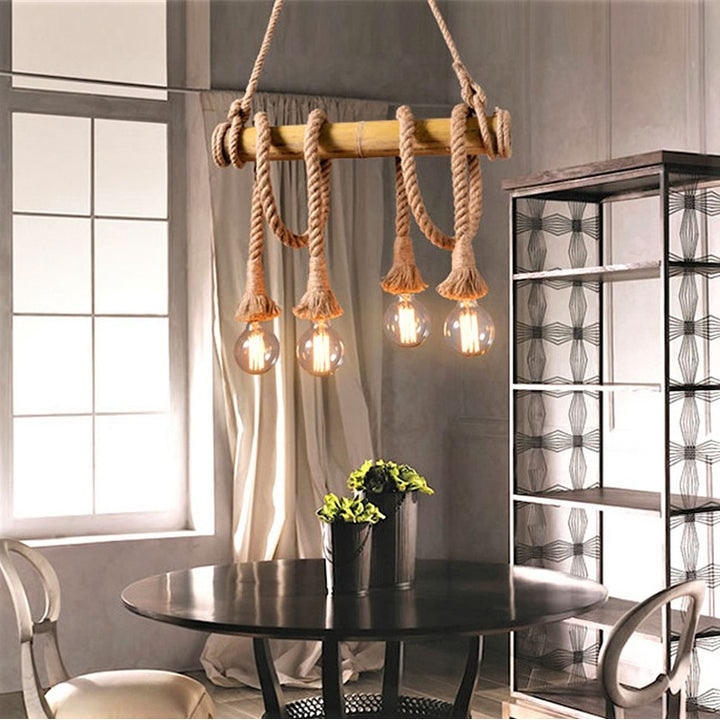 Pendul Rustic RFAN, Model 8395-4P, 4 X E27, Inaltime Reglabila - eMAG.ro