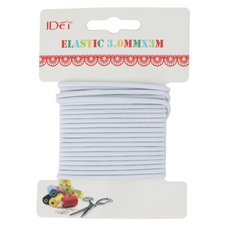 Elastic de croitorie, 3 mm x 3 m, Alb - eMAG.ro