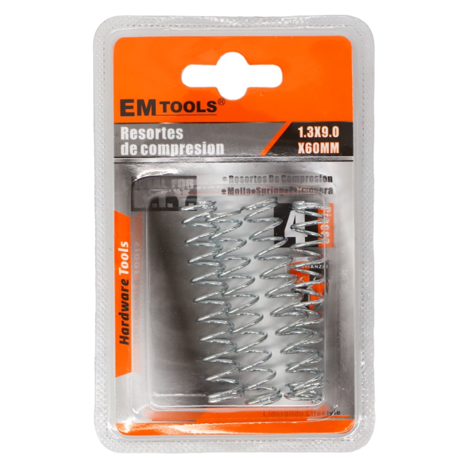 Set 4 buc, arc de compresie, Metal, 1.3 x 9.0 x 60 mm Argintiu - eMAG.ro