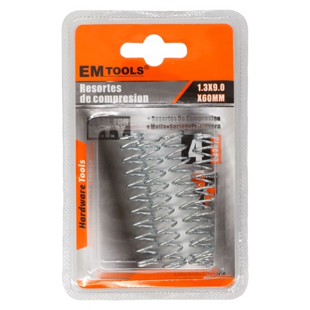 Set 4 buc, arc de compresie, Metal, 1.3 x 9.0 x 60 mm Argintiu - eMAG.ro